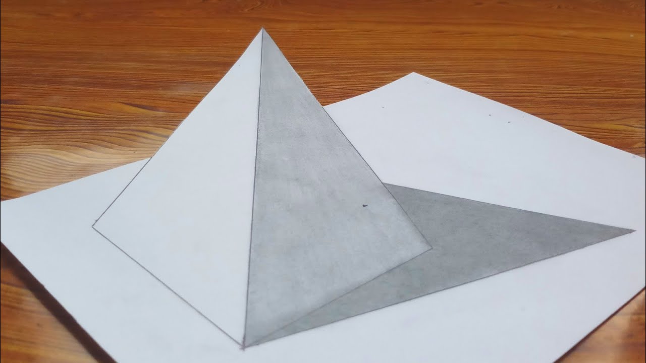 3D PYRAMID - step by step || simple art drawing || 2020 || - YouTube