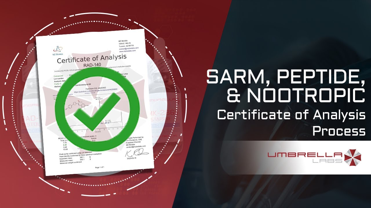 SARM / PEPTIDE / NOOTROPIC Certificate Of Analysis Process - YouTube