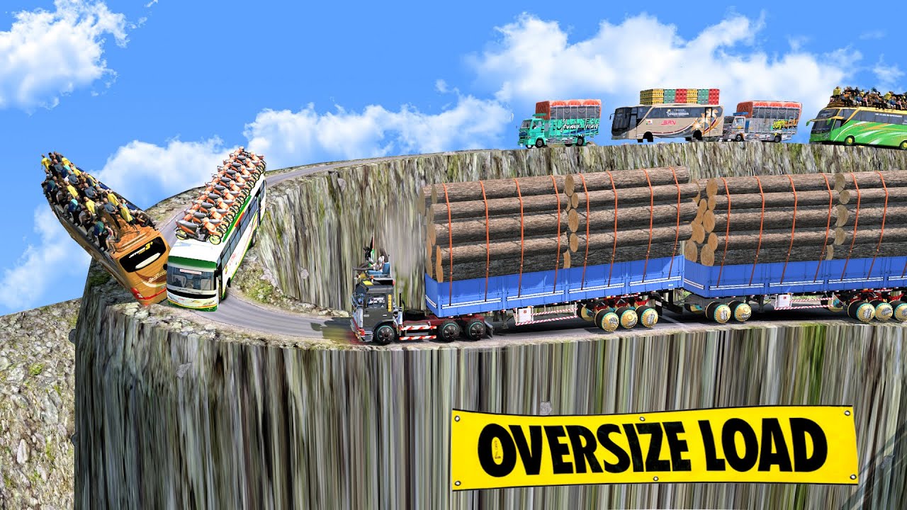 Overloaded Trailer - the most dangerous road | Euro Truck Simulator 2 ...
