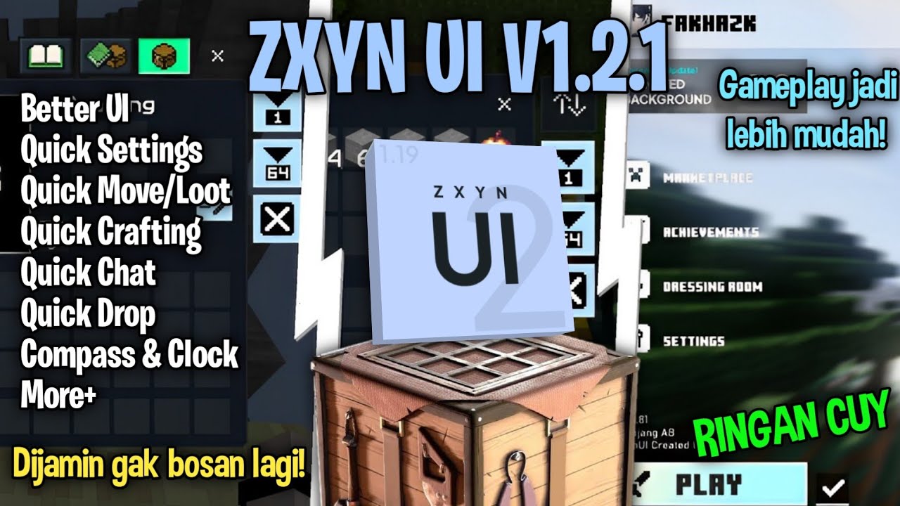 Zxyn UI 1.2.1 | Ringan Banget Cuy (Quick Chat, Quick Loot, Quick Craft ...