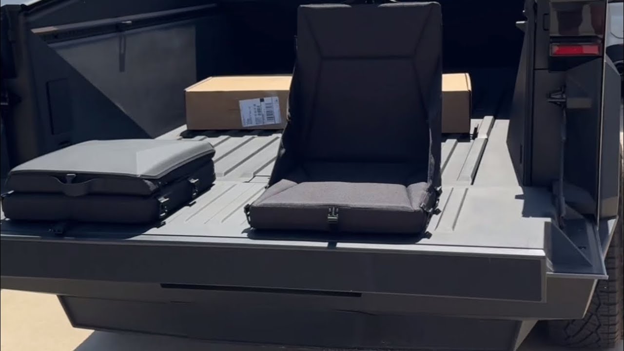 The First Ones To See The Cyber Jump Seats! Tesla Cyber Truck Accessory ...
