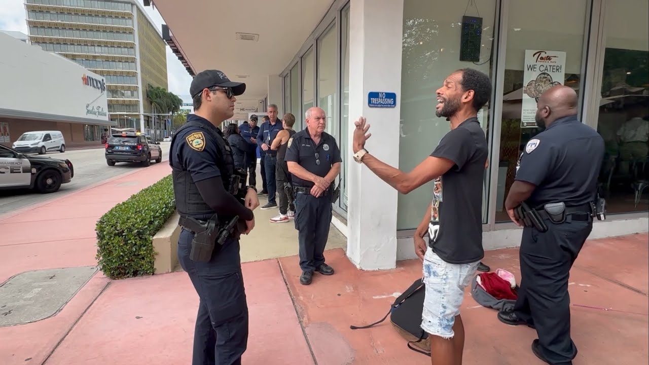 Man Goes CRAZY in Front of Confused Cops - YouTube