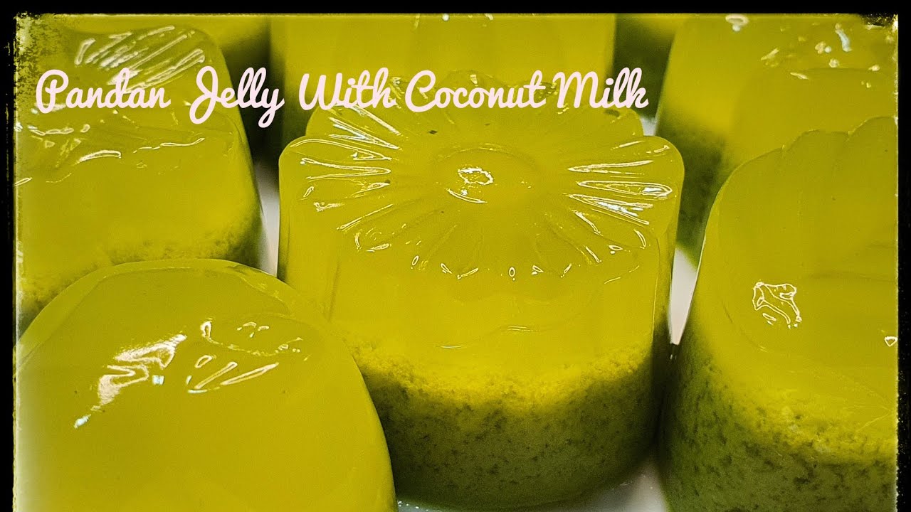 Pandan Jelly with Coconut Milk by Bunny - YouTube