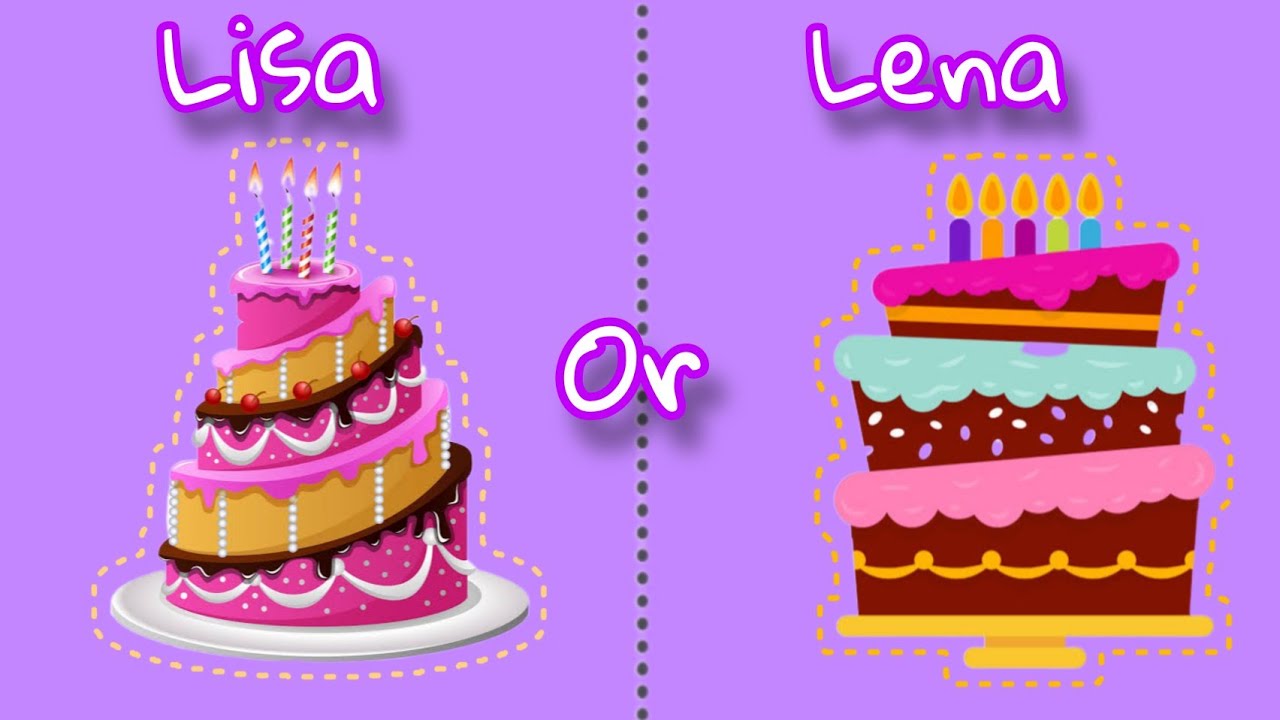 LISA OR LENA 💖 [ FOOD AND SWEETS ] Birthday cake 🎂 - YouTube