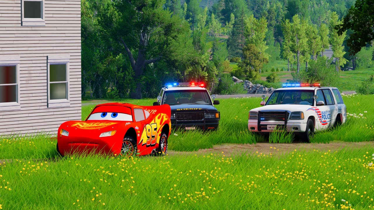 Mcqueen Drive Vs Traffick High Speed Vs Police Chase Me Mcqueen Cars ...