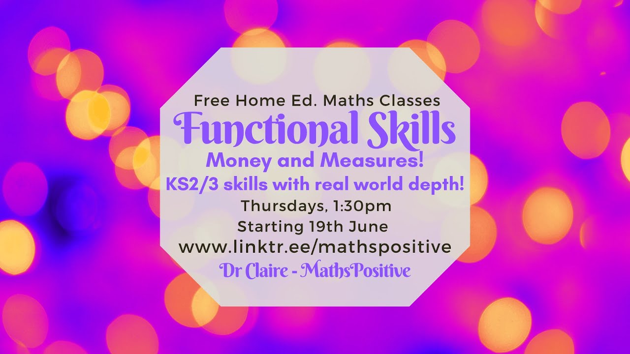 MathsPositive Home Ed. Maths! - Functional Skills Money and Measures ...