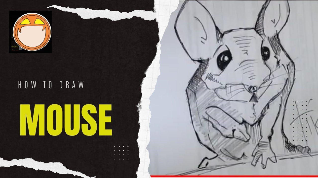 Cara cepat gambar tikus nakal | how to draw mouse - YouTube