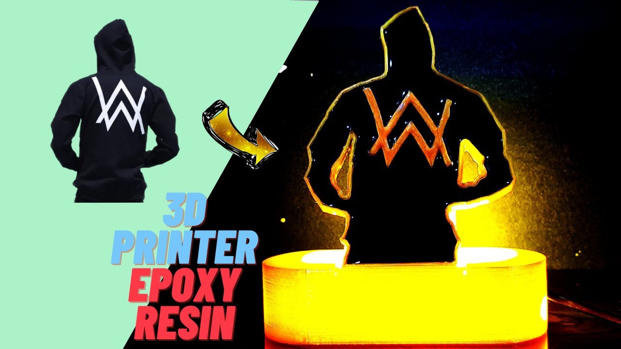 Satifying Video| print Alan Walker symbol#resincrafting #epoxyresin ...