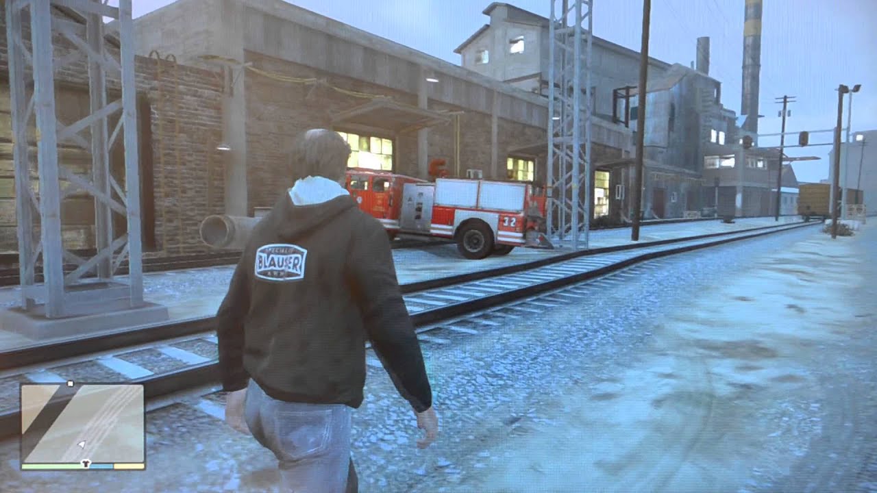 Firetruck on Track Train Collision GTA V (5) - YouTube