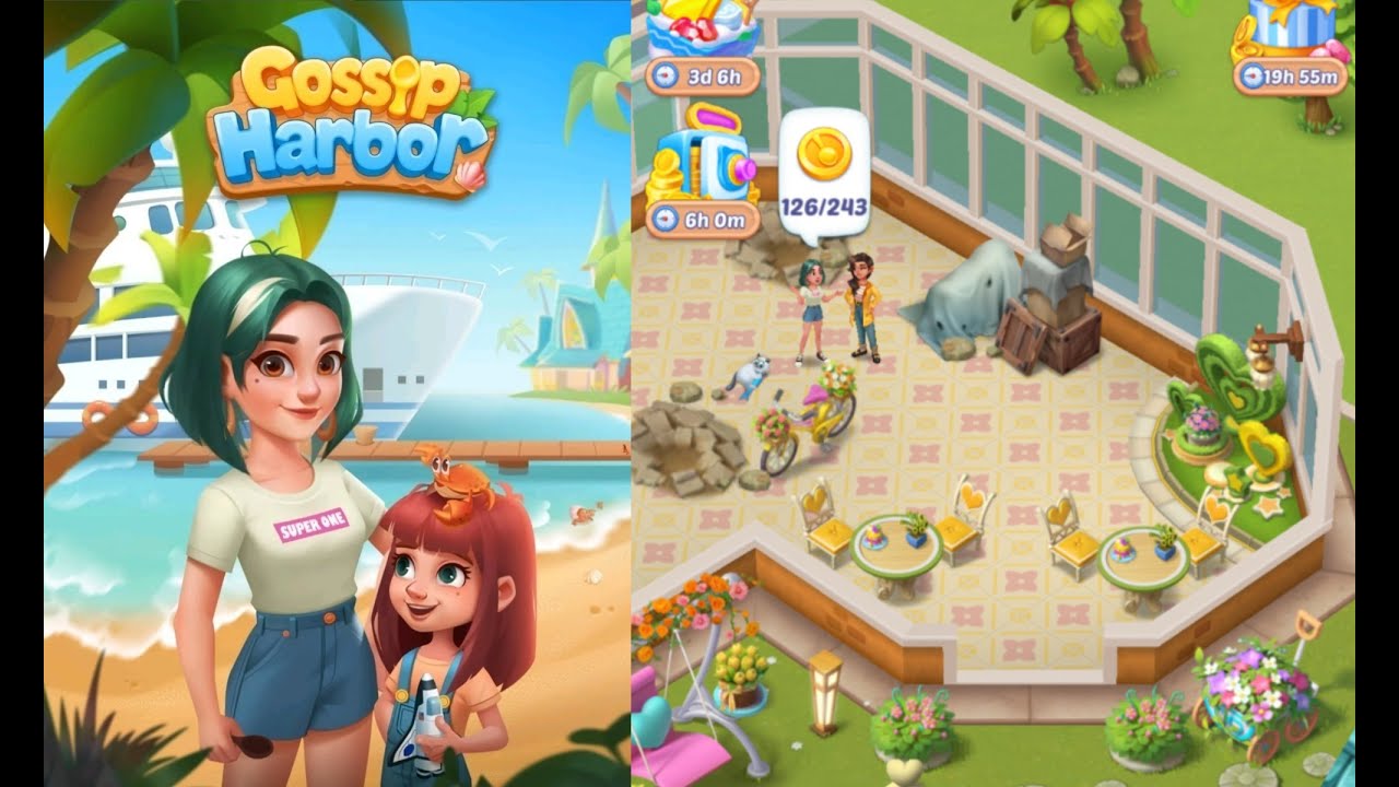 Gossip Harbor : Merge Game /🍰☕️ Day 38 Level 45-46 Part 38🥖🍞 - YouTube