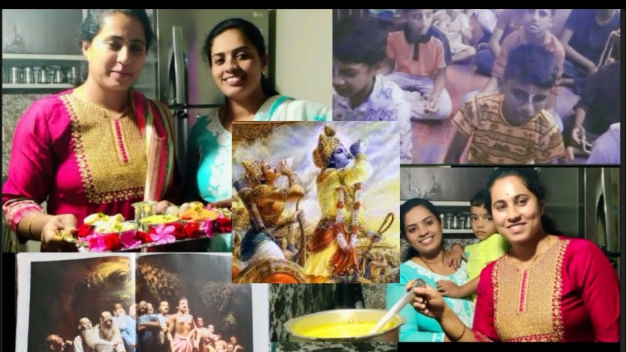 # Bhagavat Gita chapter 2 sholka 13 by students # Lavanya mam &Amitha mam preparing boga for ...