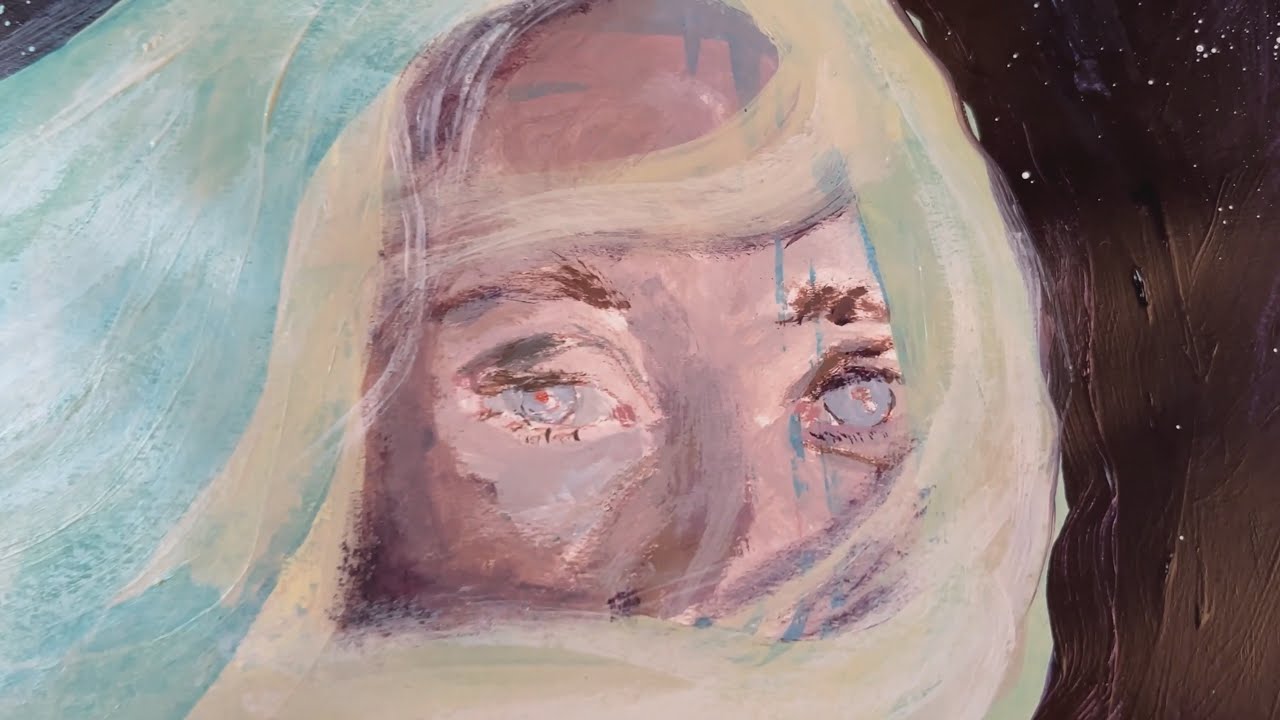 Loose Portrait Step by Step (Acrylic Real-Time) - YouTube