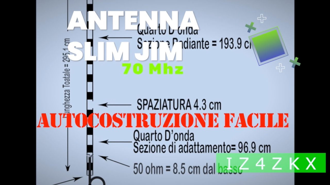 Antenna Facile Slim Jim 70 mhz - YouTube
