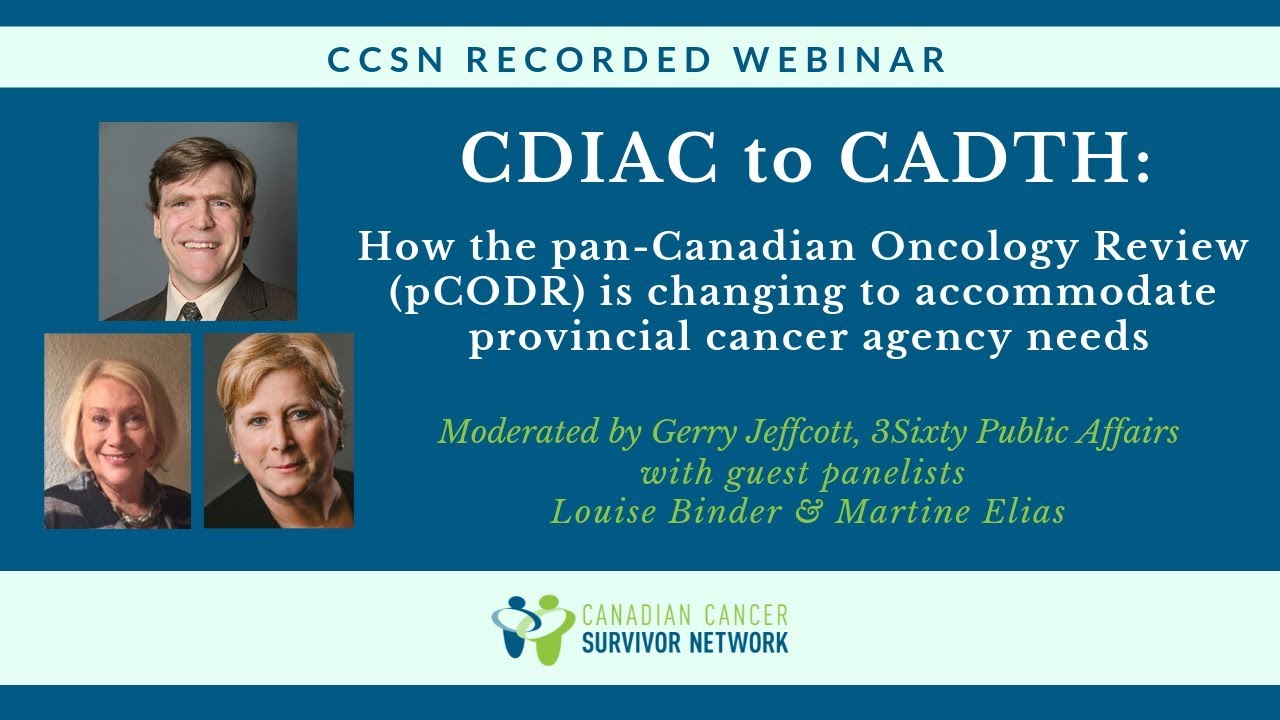 WEBINAR: CDIAC Transition to CADTH - YouTube