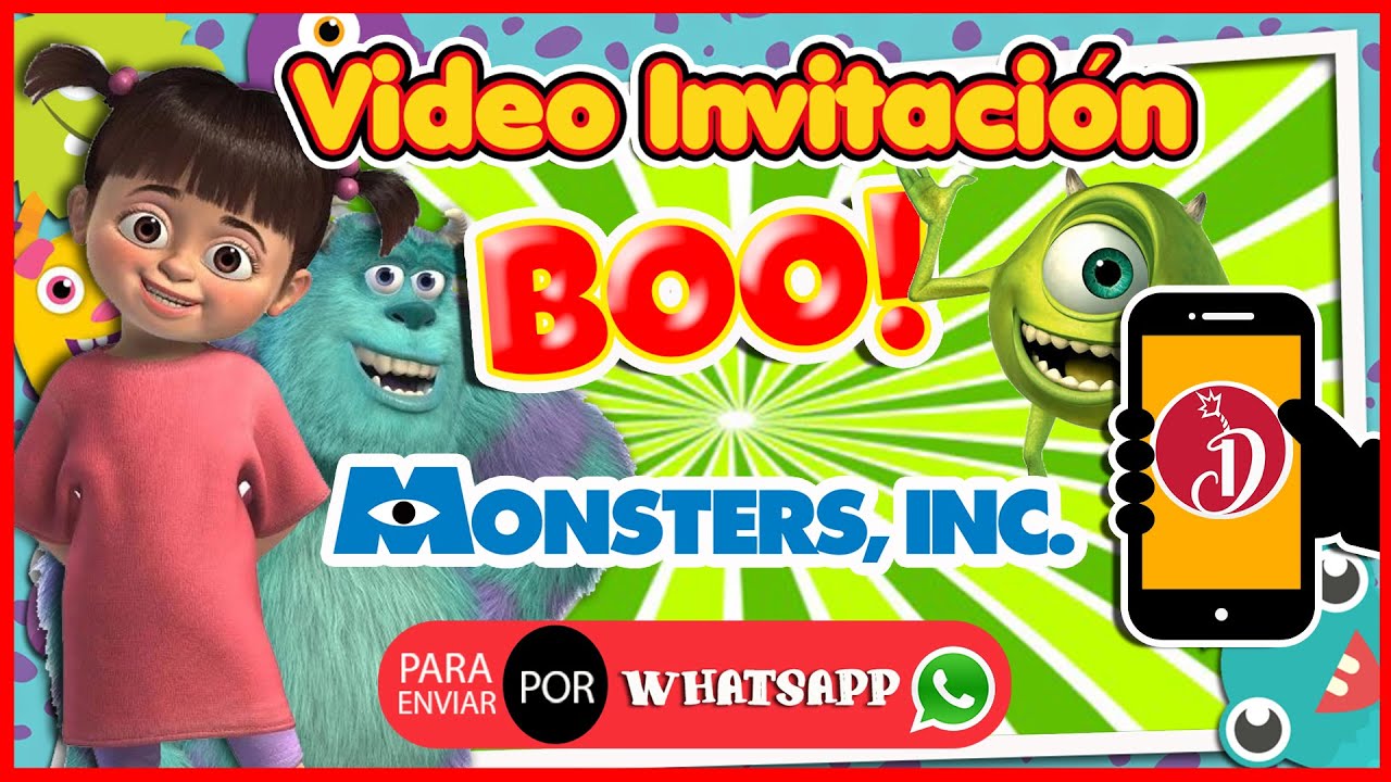 Video Invitacion Cumpleaños Monster Inc | boo - YouTube