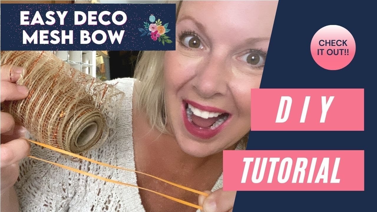How to Make an Easy Mesh Bow (for a Wreath) - YouTube