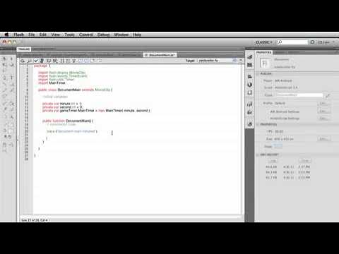 Intro to Actionscript 3 Object Oriented Programming Making a Countdown Clock Timer Mobile clip25 ...