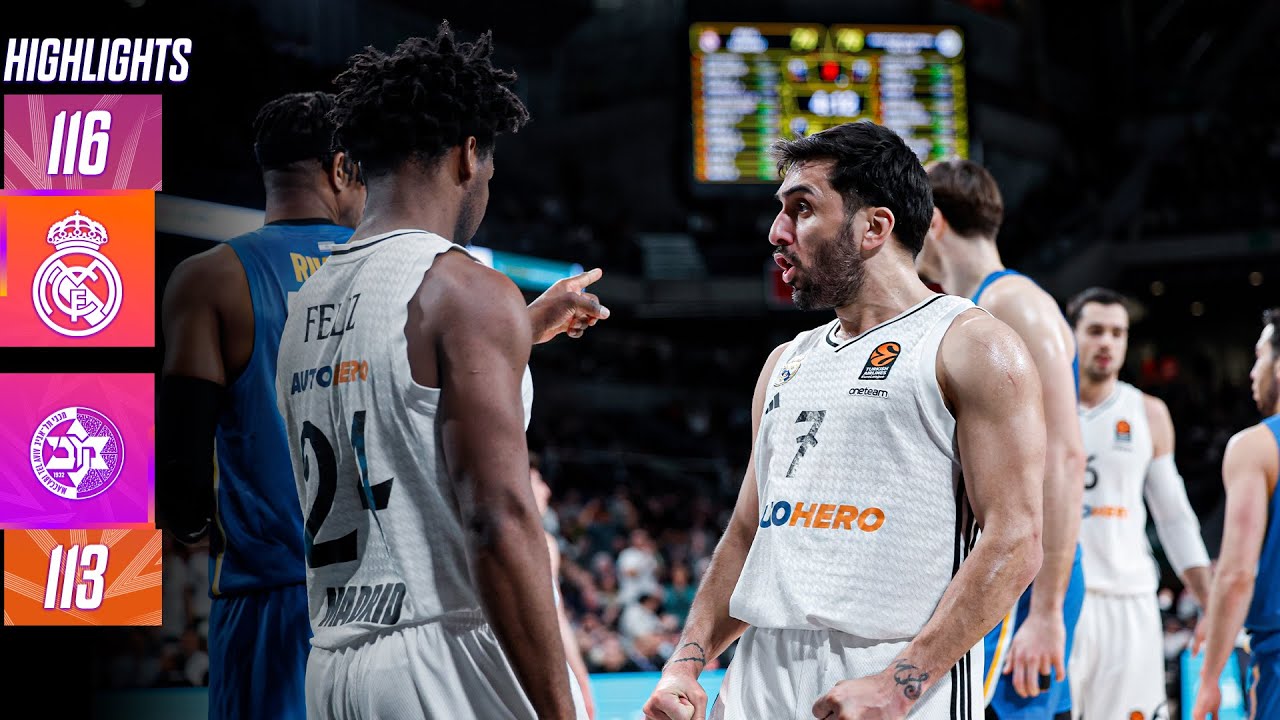 Real Madrid 116 - 113 Maccabi Tel Aviv | Jornada 21 EuroLeague - YouTube
