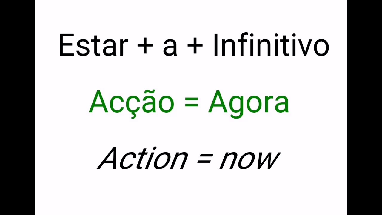Estar a + Infinitivo | A kind of "Present Continuous" - YouTube