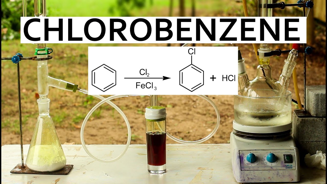Chlorination of Benzene - Chlorobenzene Synthesis - YouTube