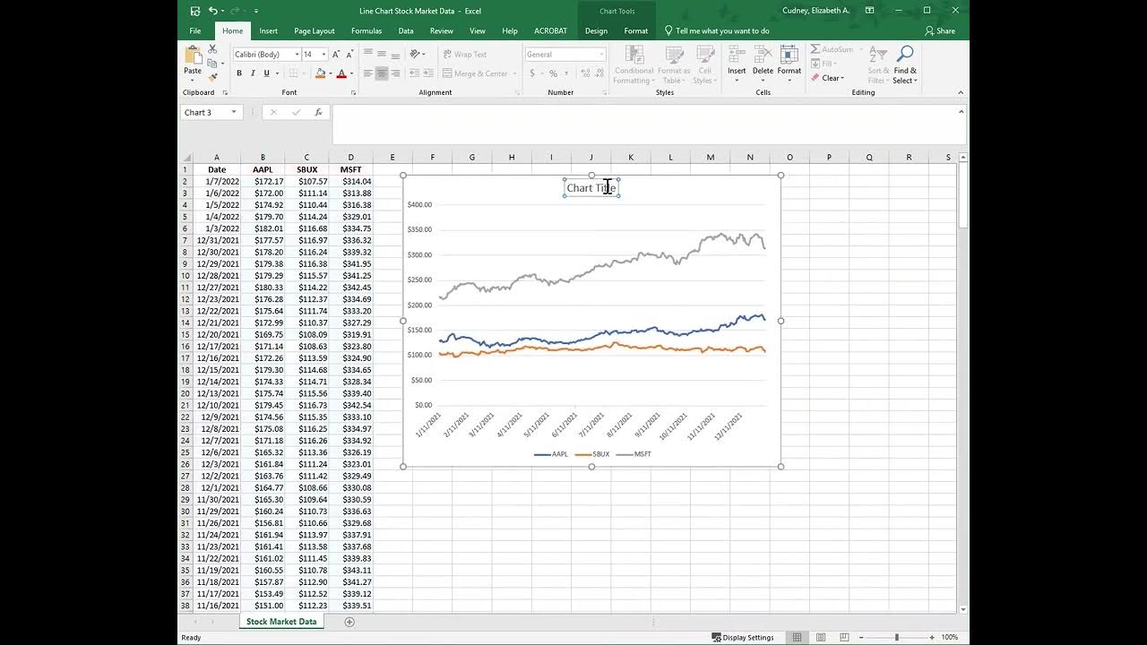 Excel Line Chart Tutorial: Step-by-Step Guide - YouTube