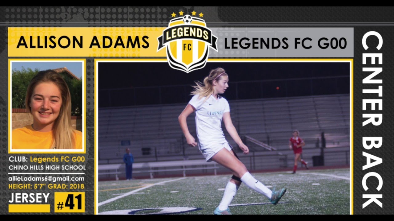 Allison Adams Soccer Highlights - YouTube