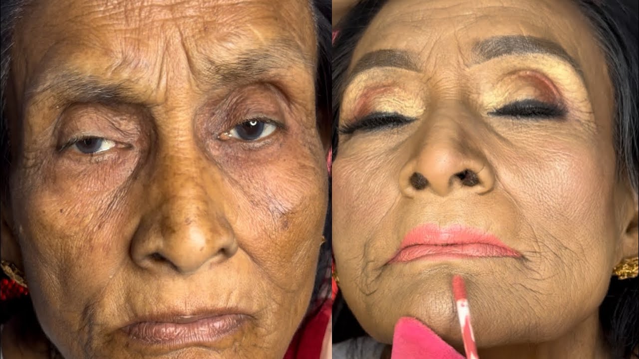 Old to Young Makeup Transformation 😱|| 85 years old grandma’s Makeover ...