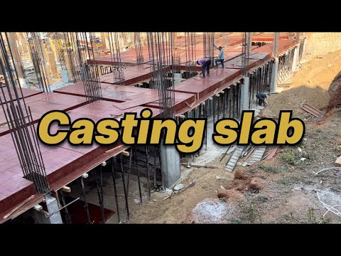 Casting slab full length video at site 🏗️ #civil #construction # ...