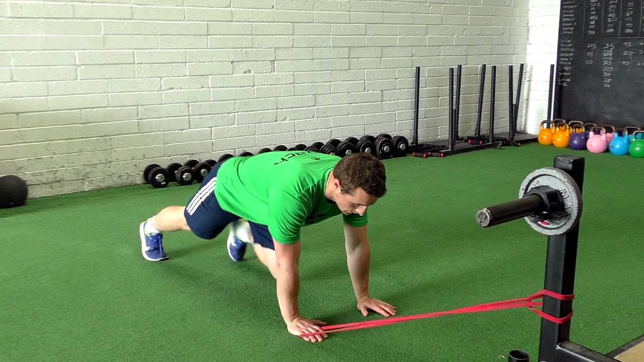 Banded Core Stability From Push Up - YouTube