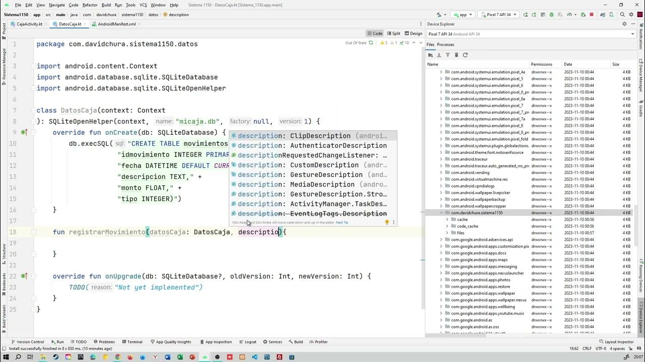 Android Jetpack Compose: Guardar y mostrar datos en una base de datos SQLite con Android Studio ...