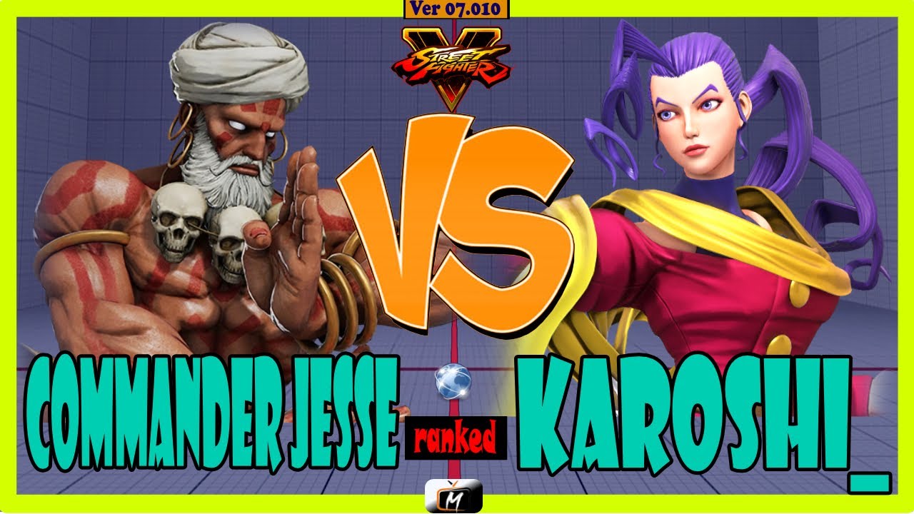 SFV CE 🌟 Commander_Jesse (dhalsim) VS (rose) Karoshi 🌟 Street Fighter V ...