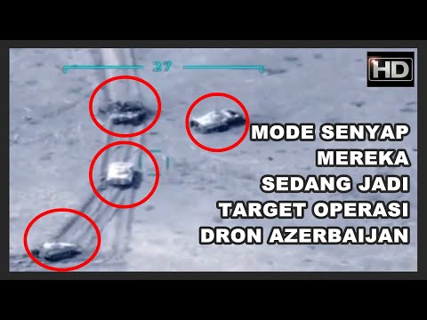 Iring - iringan tank armenia di incar dron azerbaijan