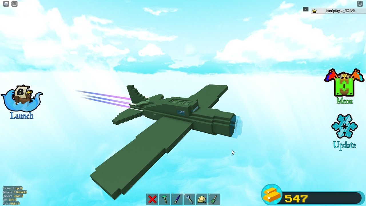 Build A Boat For Treasure Simple Plane Tutorial - YouTube