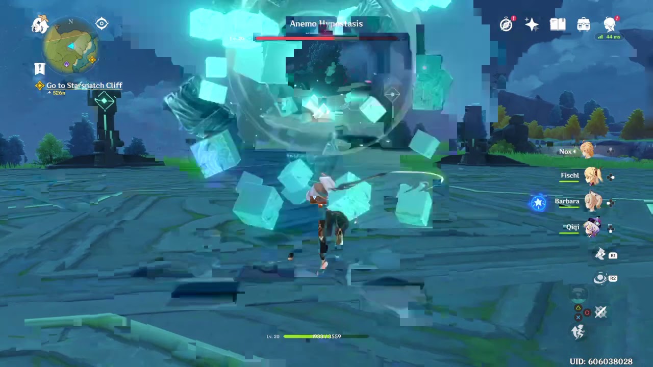 Genshin Impact Anemo Hypostasis Boss fight - YouTube