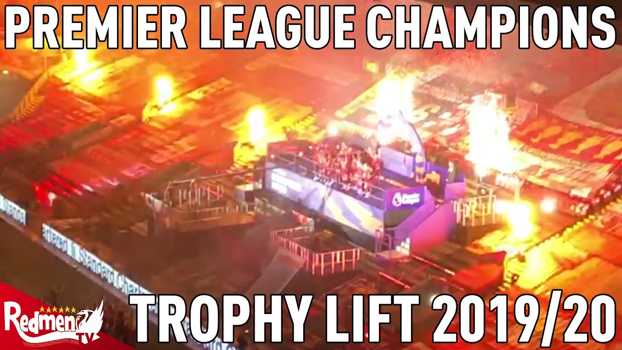 LIVERPOOL LIFT THE PREMIER LEAGUE TROPHY AT ANFIELD! - YouTube