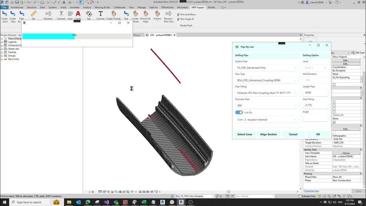 Revit API C# - Draw Pipe By Line - Option Link - YouTube
