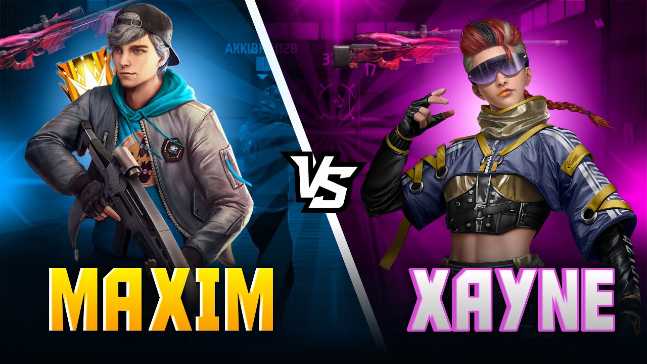 Maxim Vs Xayne CS Ranked 1vs1 Match Free Fire Max Gameplay - YouTube