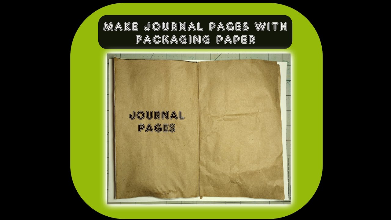 How to Make an Eco Friendly Packaging Paper Journal - YouTube