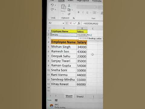 Vlookup With Wild Card In Excel | Excel Tips And Tricks 😍 #shorts #excel #excelfunctions # ...