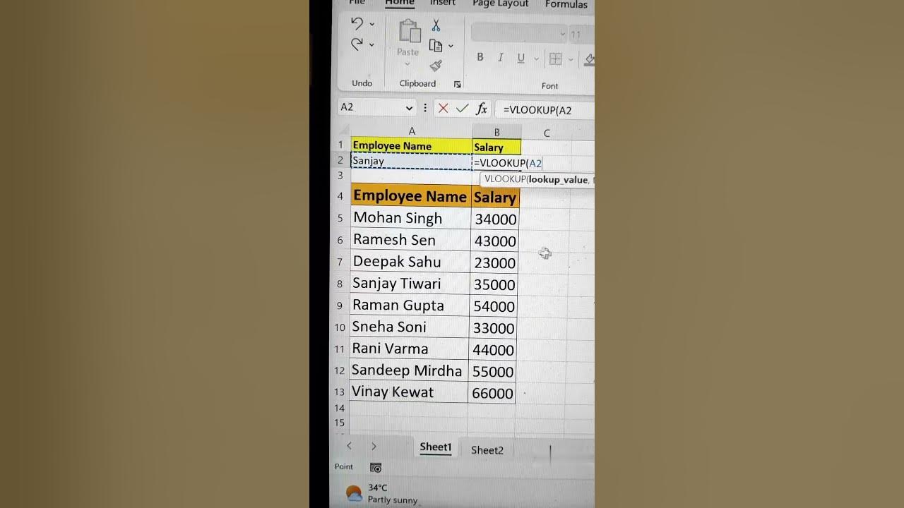 Vlookup With Wild Card In Excel | Excel Tips And Tricks 😍 #shorts #excel #excelfunctions # ...