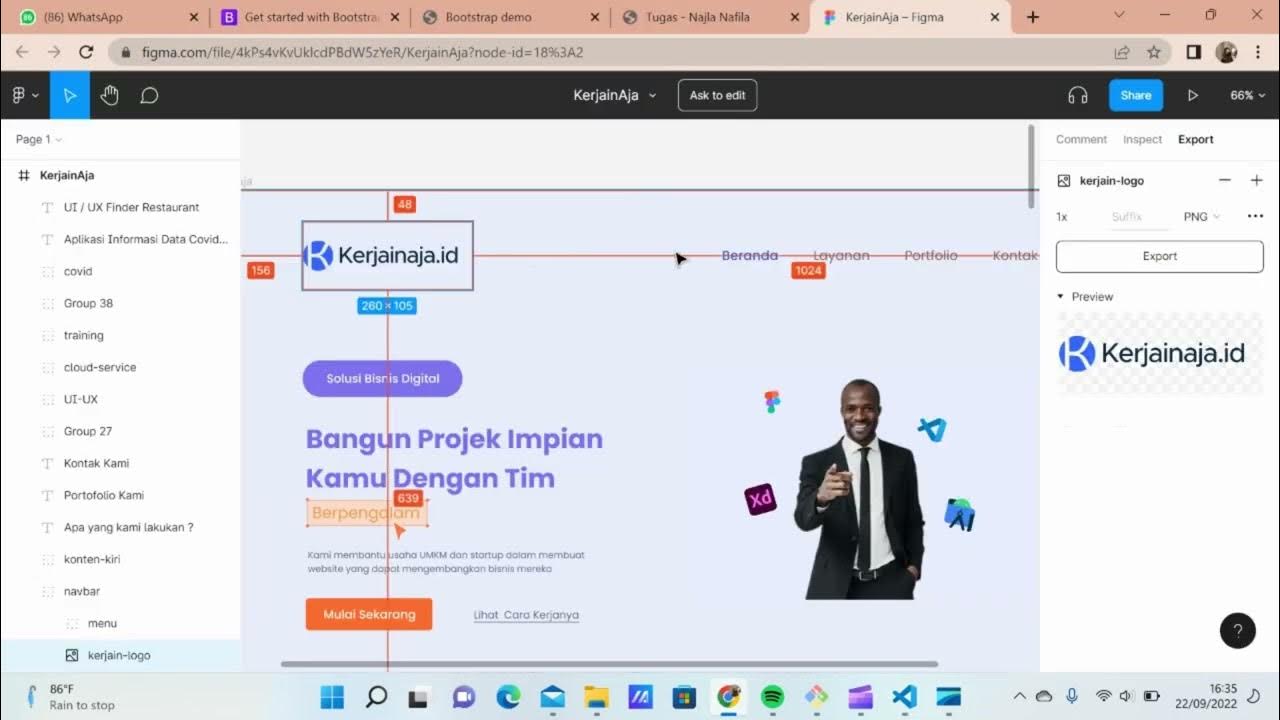 Part 1-Tutorial slicing Navbar Design Figma to Bootstrap Css - YouTube