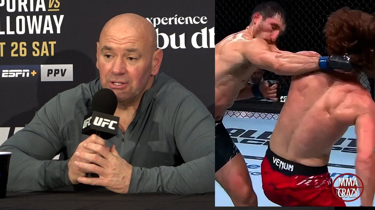 Dana White Reacts to Shara Magomedov double spinning back fist KO at ...