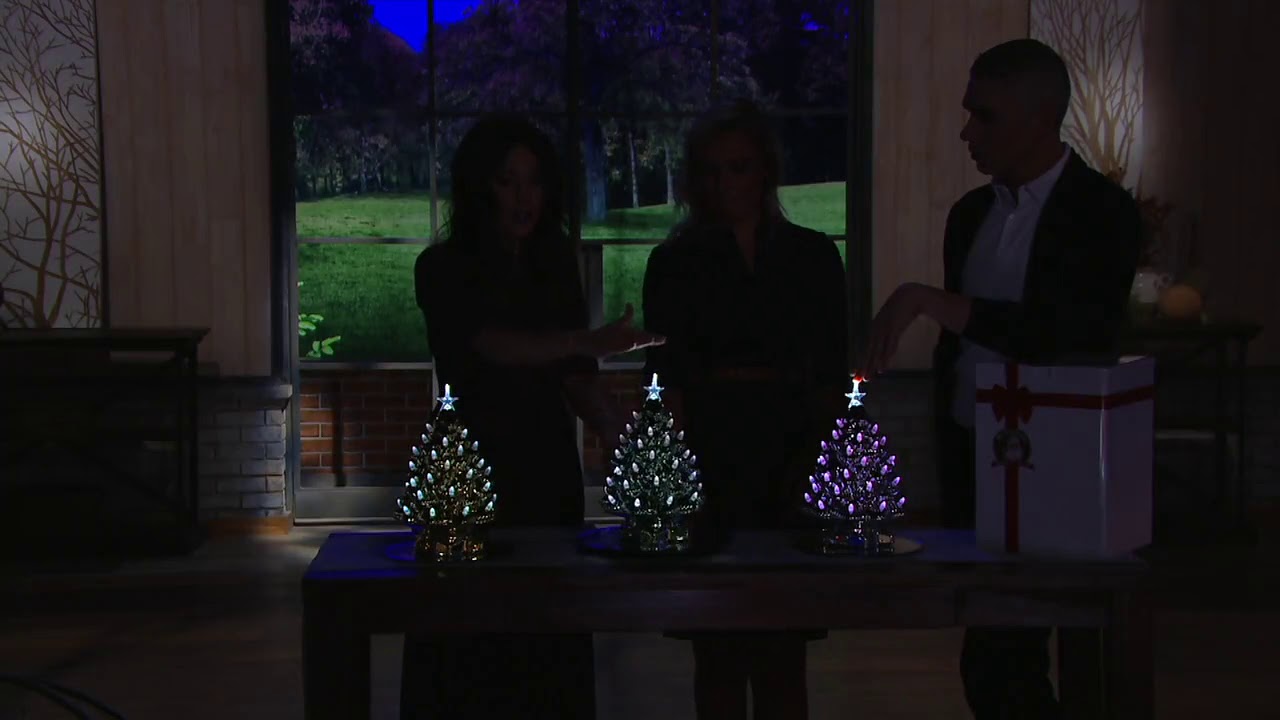 Mr. Christmas 12" Plug-In Color Morph Nostalgic Ceramic Tree on QVC ...