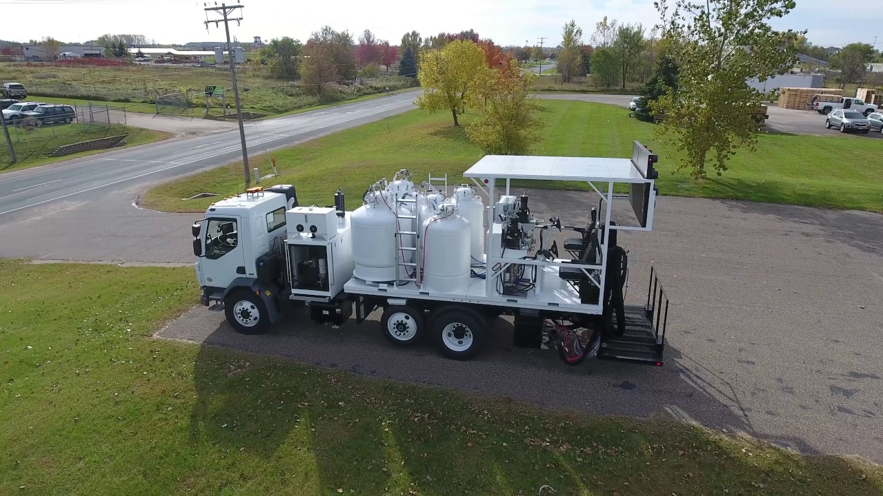 EnDiSys Designed Long Line Striper Truck for Extended Pavement Marking ...