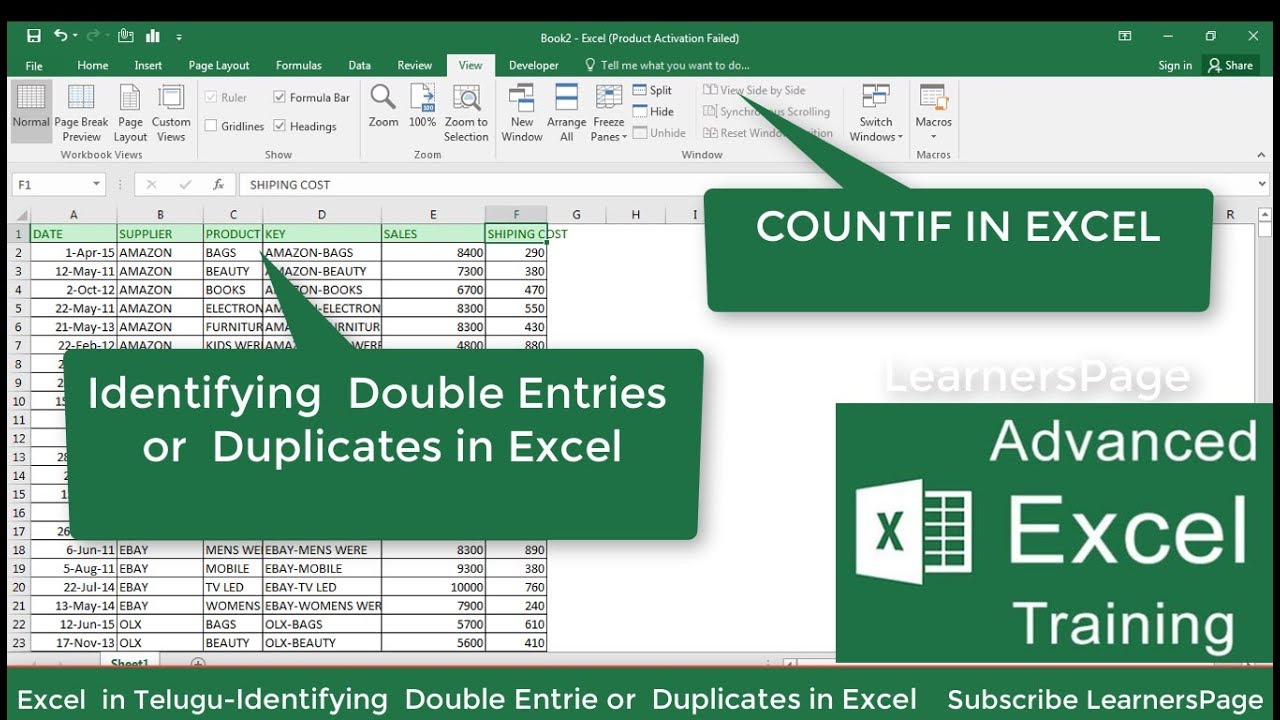 How To Find Double Entries Or Duplicates In Excel Telugu YouTube how-to-find-double-entries-or-duplicates-in-excel-telugu-youtube