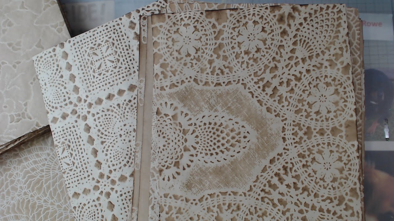 How I make my lacey coffee stained paper! - YouTube