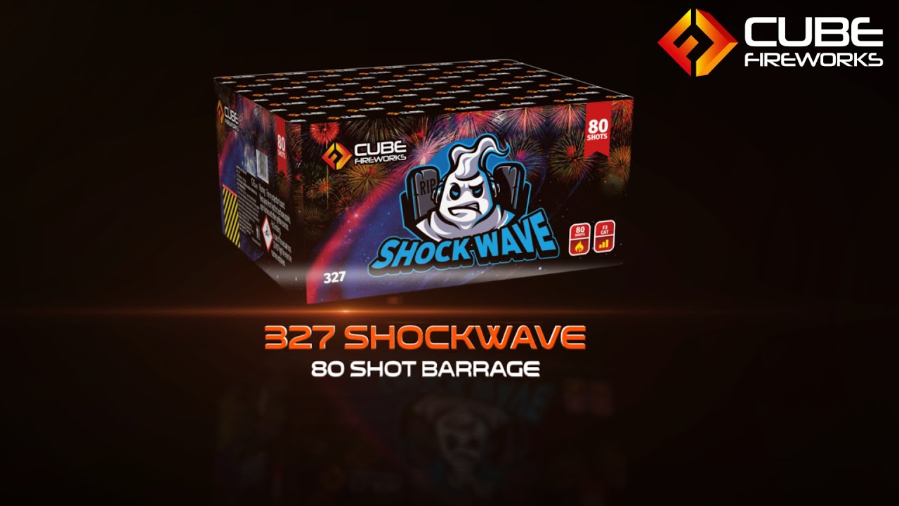 Cube Fireworks - 327 Shockwave 80 Shot Barrage - YouTube