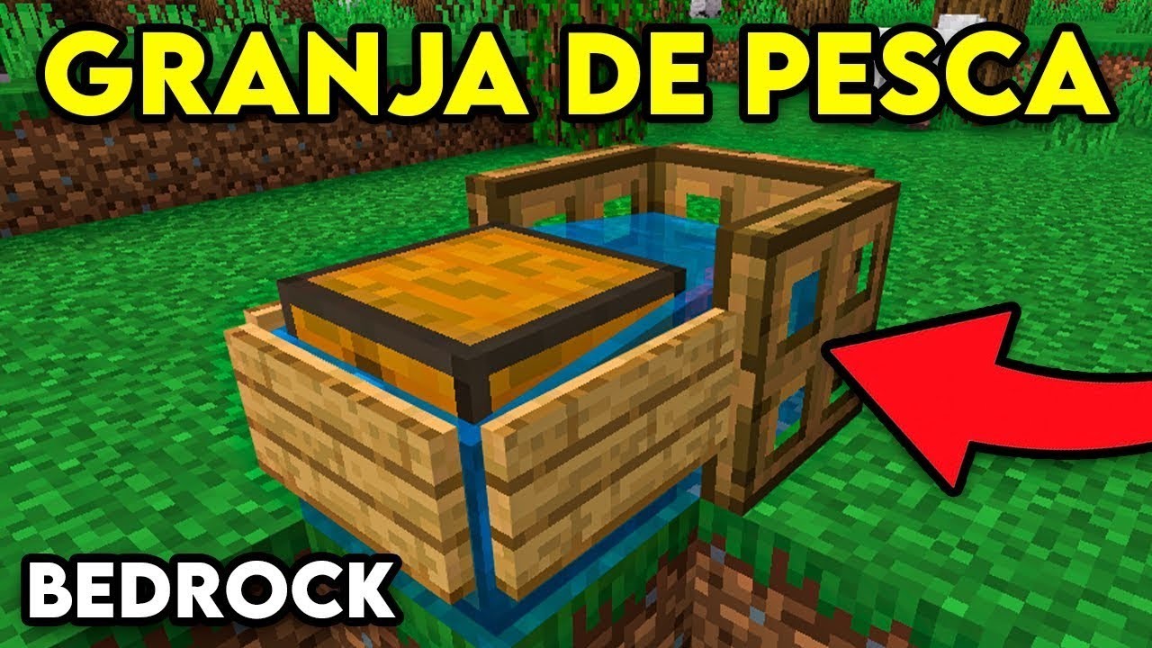 GRANJA de PESCA AUTOMÁTICA para Minecraft Bedrock y Java 1.20 - YouTube