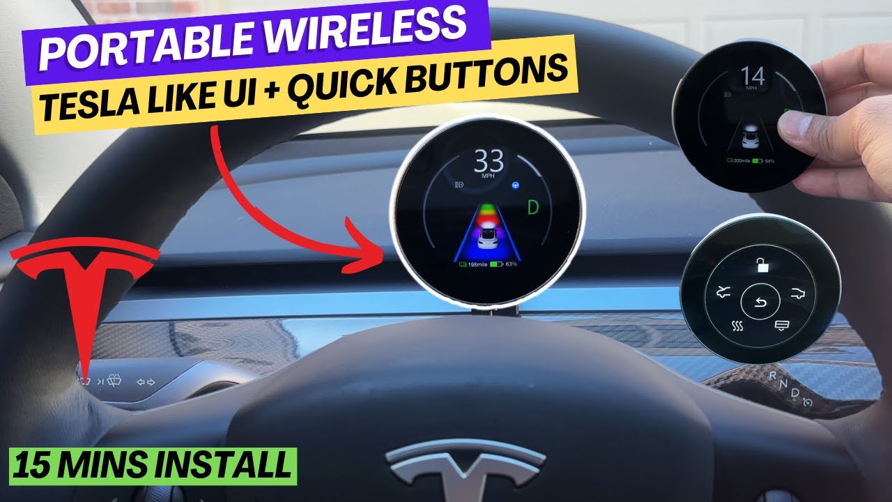 NEW Wireless Instrument Cluster Display HUD For Tesla Model 3/Y ...