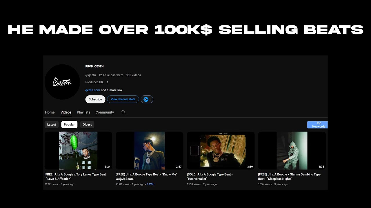 The Secret To Growing A Type Beat Channel To Millions Of Views ...